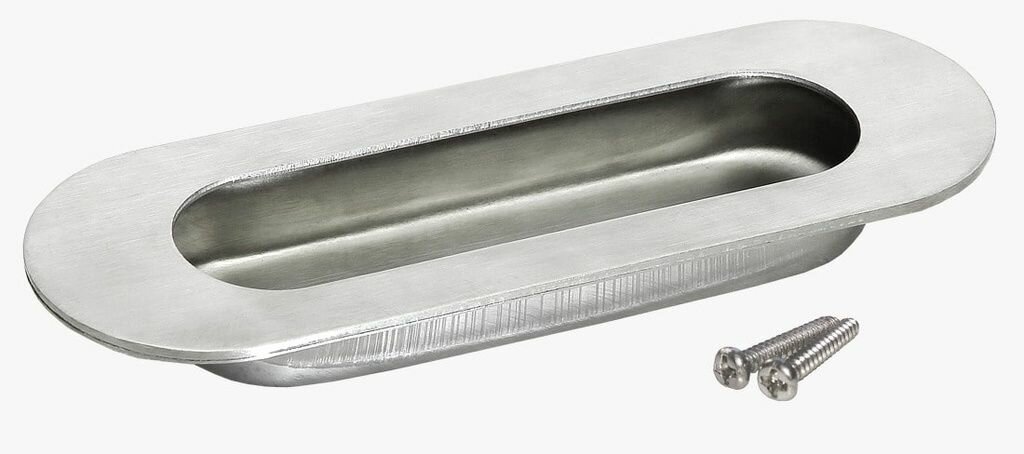 Ручка дверная Morelli MHS120 SS матовая сталь, ручки для межкомнатных дверей раздвижных комплект, фурнитура