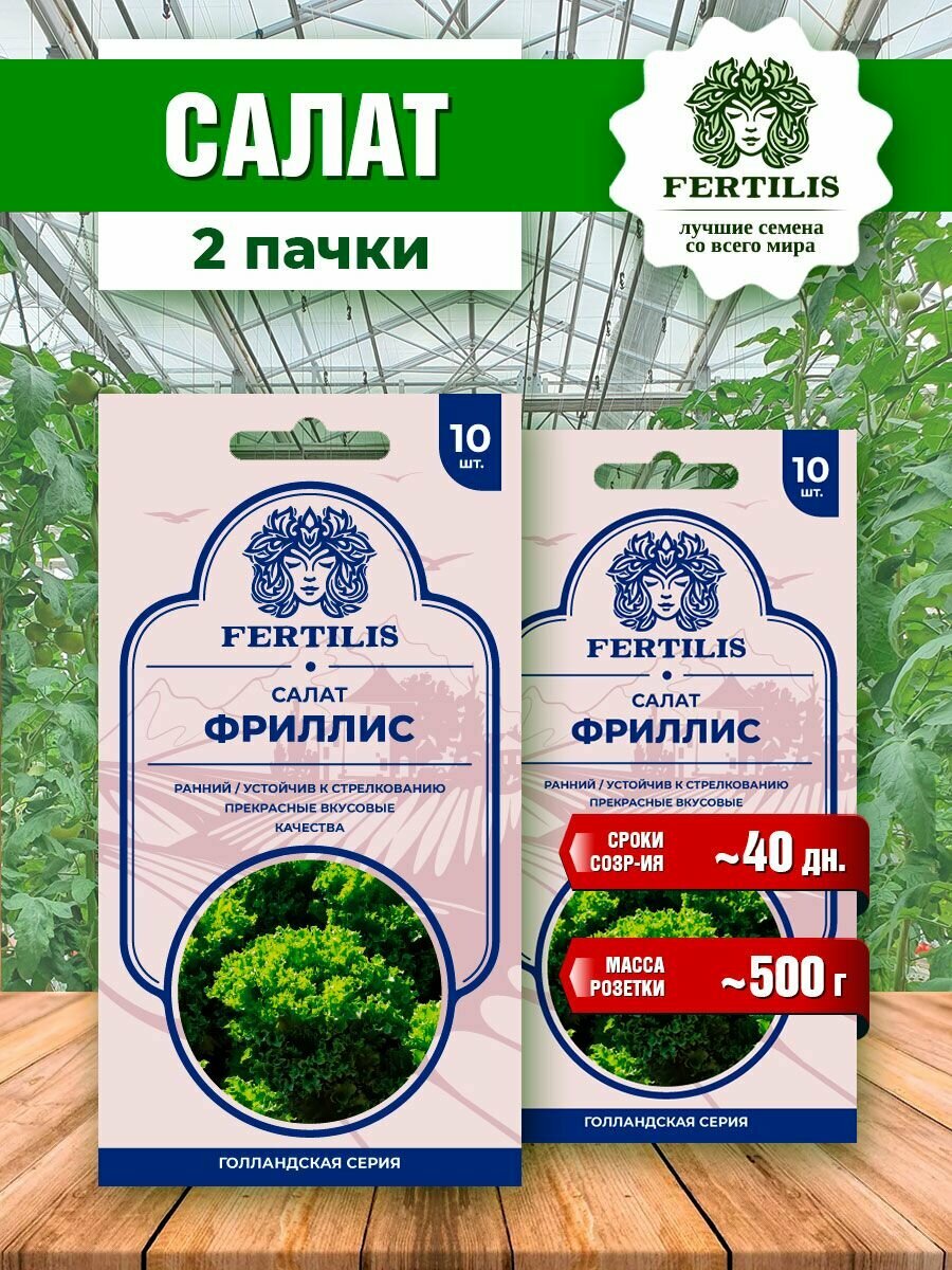 Семена популярного салата Фриллис от компании Fertilis (2 пачки)