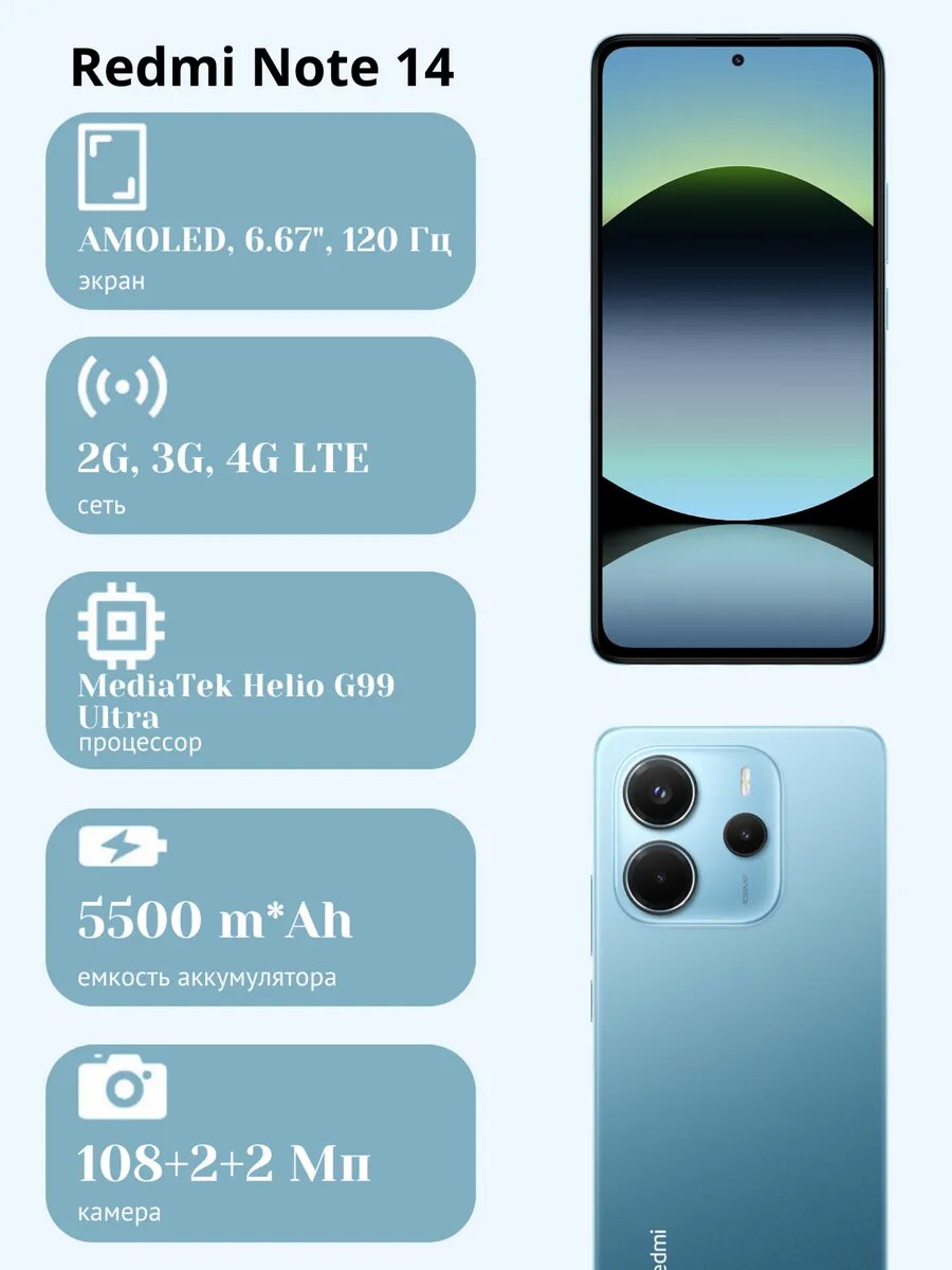 Redmi Note 14 6/128Gb Ростест