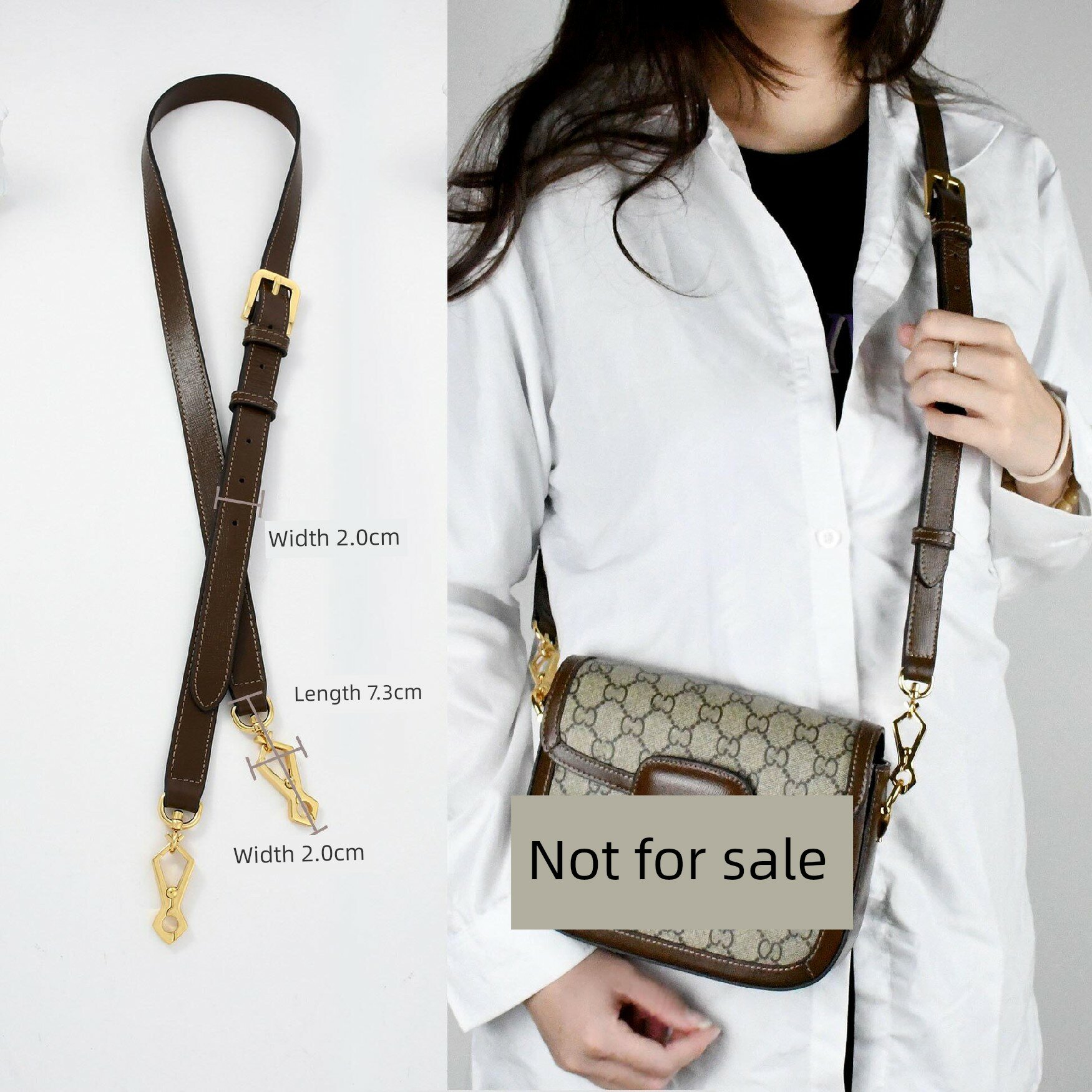 Замена цепи для сумки Gucci 1955, регулируемая 90-120 см, ширина 2.0
