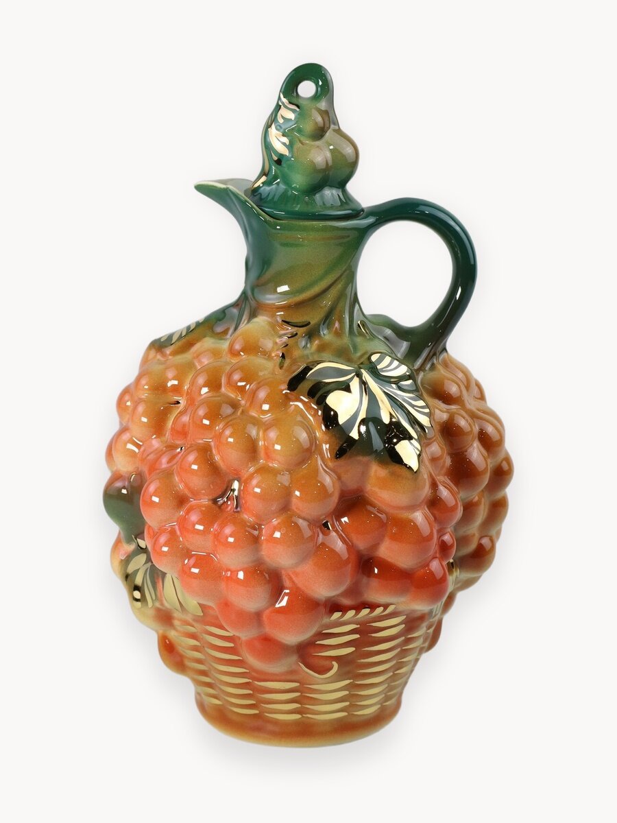 Графин 1,16 л "Виноград в корзине, розовый". Фарфор. Императорский фарфоровый завод ИФЗ ЛФЗ