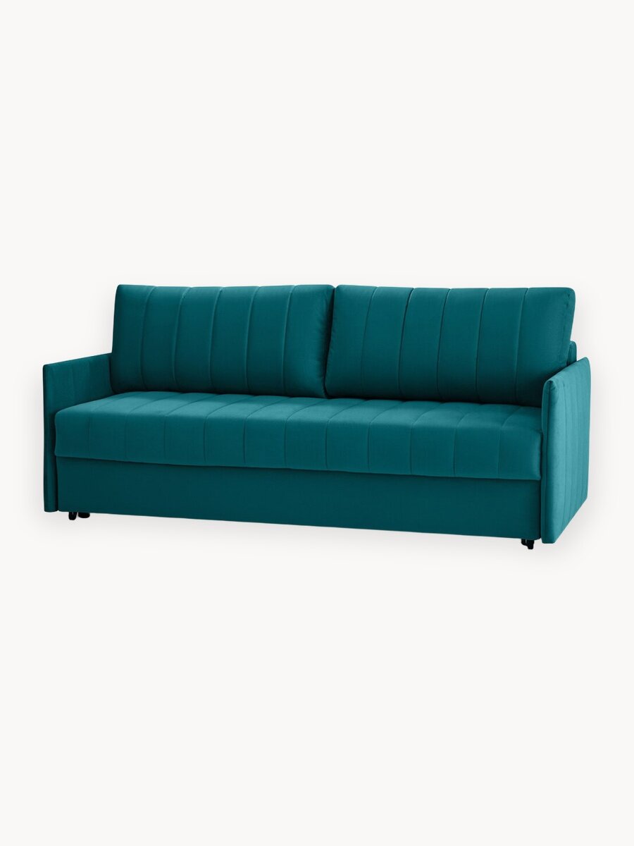 Диван-кровать прямой Hoff Пекин, 200х92х105 см, обивка велюр, цвет аквамарин