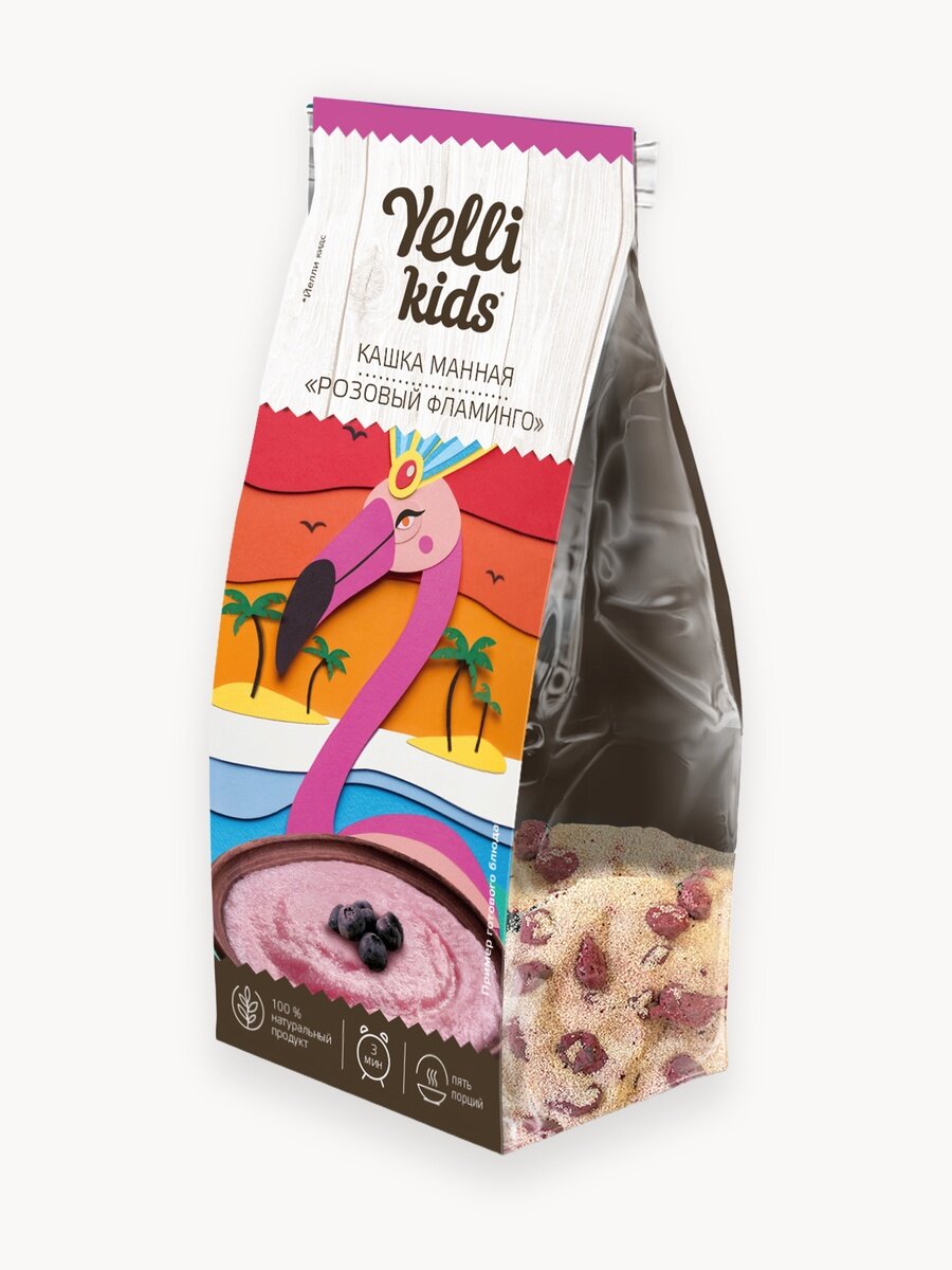 Манная кашка Розовый фламинго Yelli kids100г