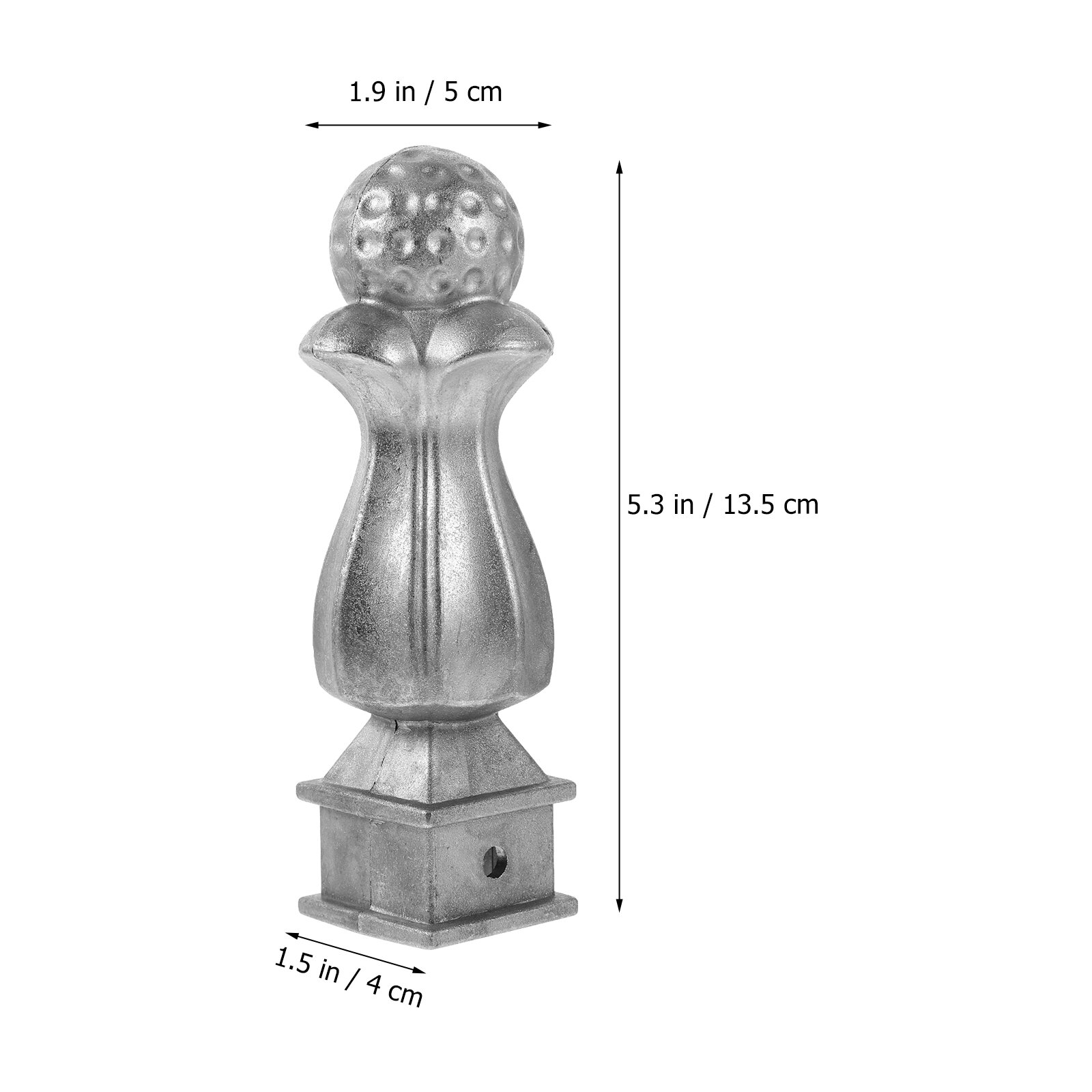 2 Штуки Верхушки Для Забора Серебристые Размер 13.50X5.00X4.00Cm