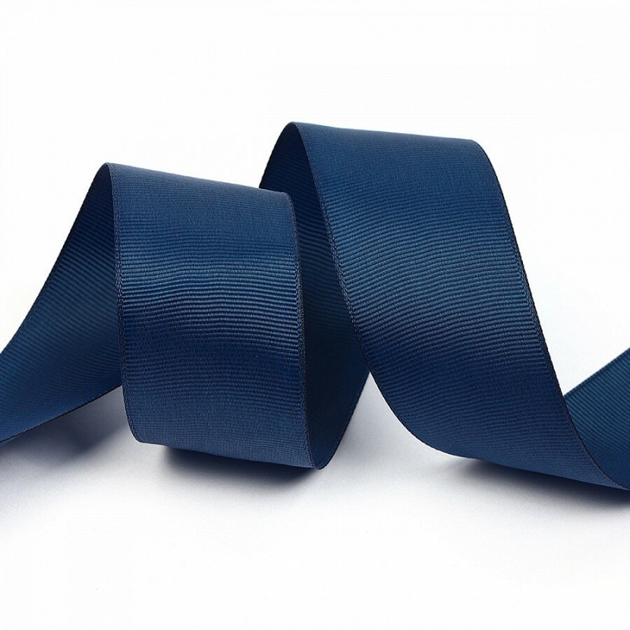 Лента репсовая 38мм в инд. упаковке цв. 374 т. синий Magic4Hobby уп. 22,86м (+-1м)