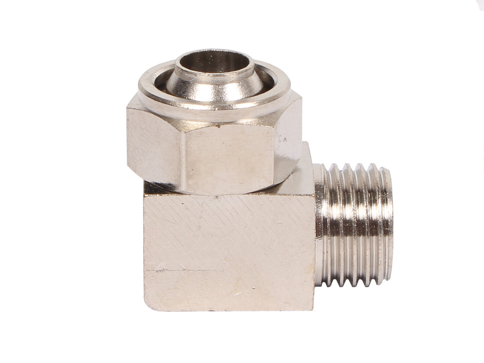 Фитинг угловой с внешней резьбой и накидной гайкой KPL12-02-1/4