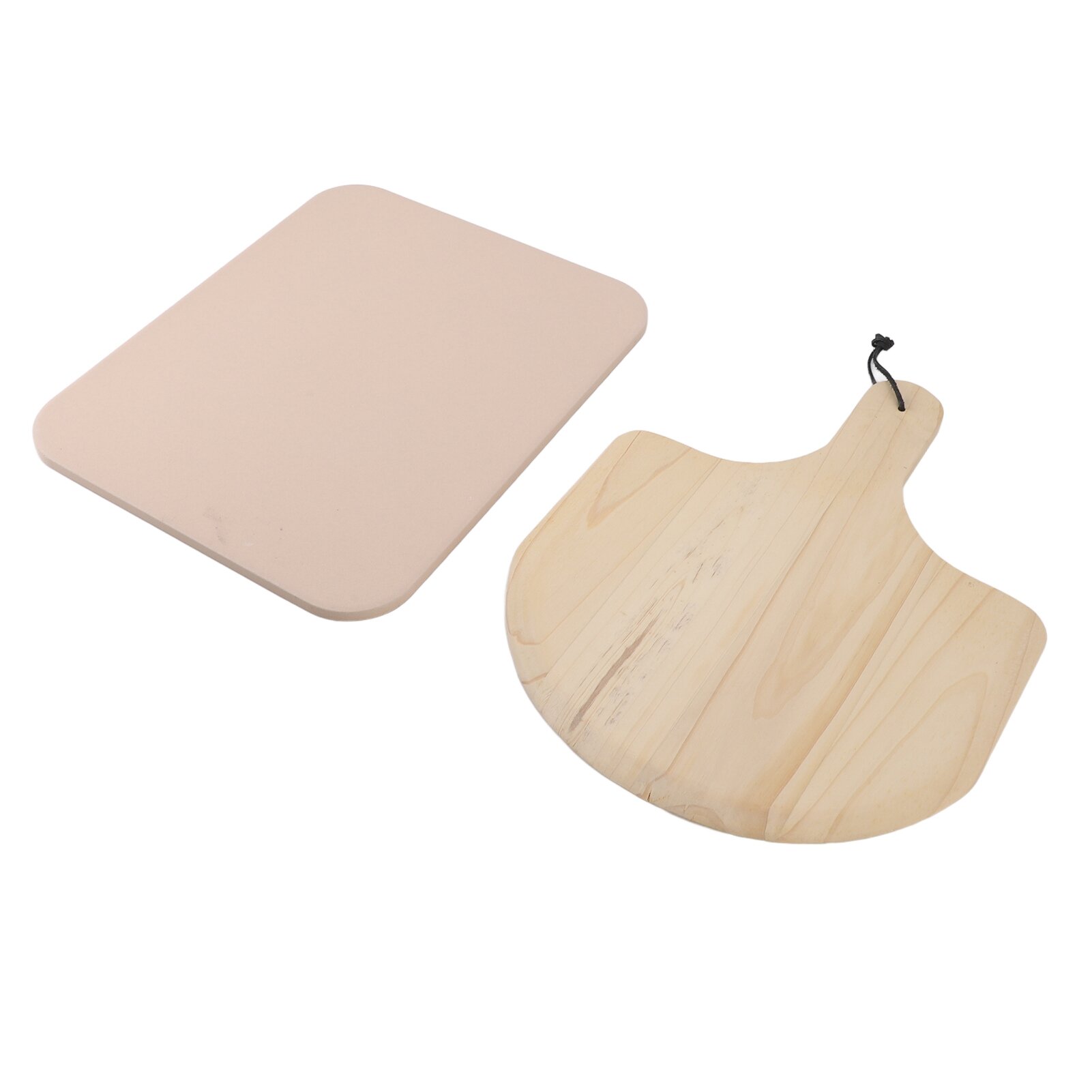 Камень для пиццы, кордиерит, равномерная теплопередача с лопаткой для очистки пиццы, камень для выпечки пиццы для кухни, приготовления хлеба A