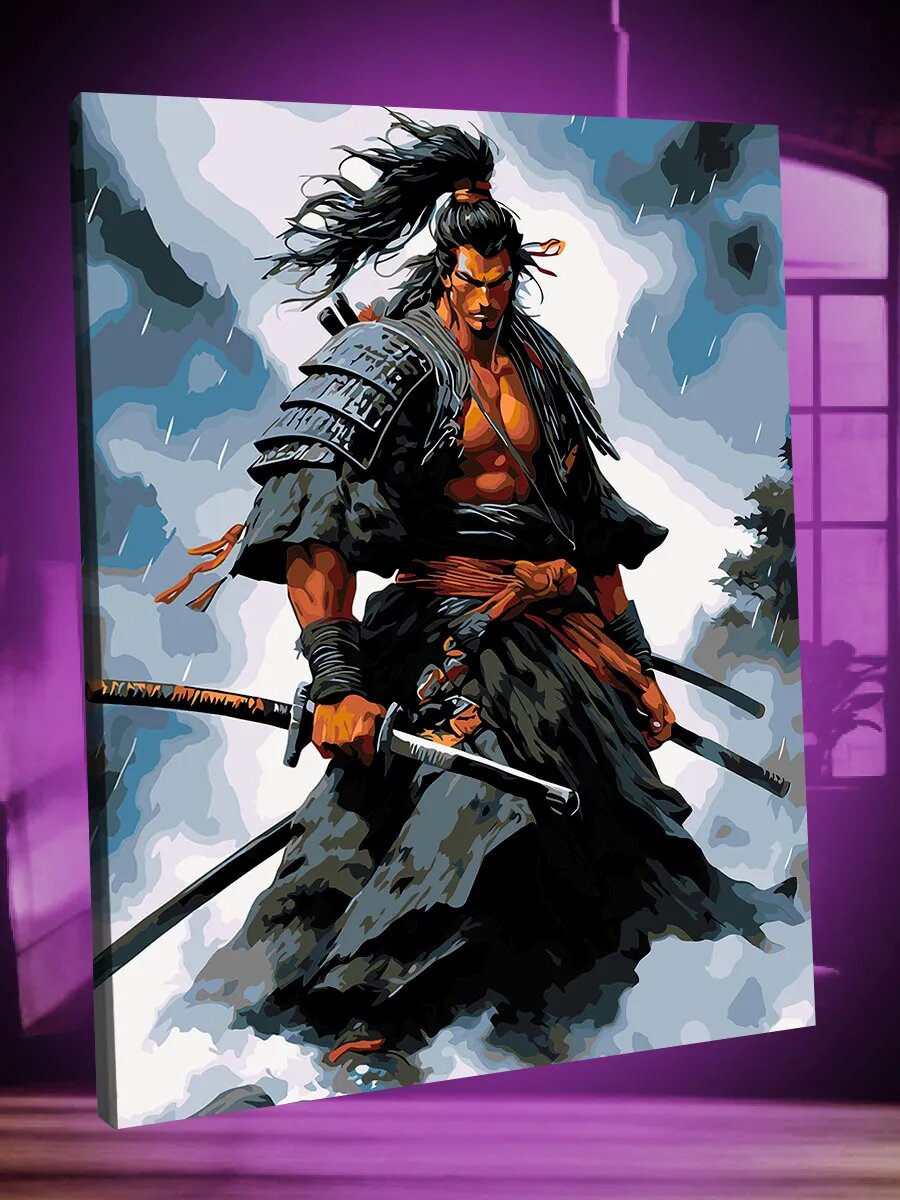 Картина по номерам Самураи