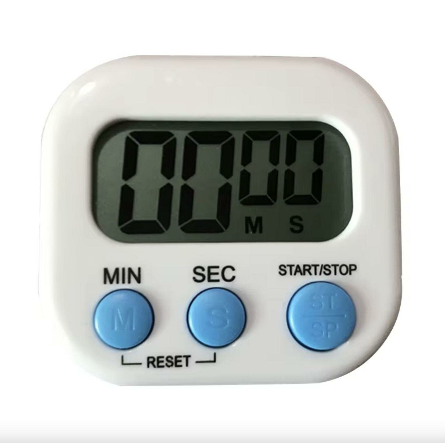 Таймер кухонный электронный с режимом секундомера, белый, батарейки AAA