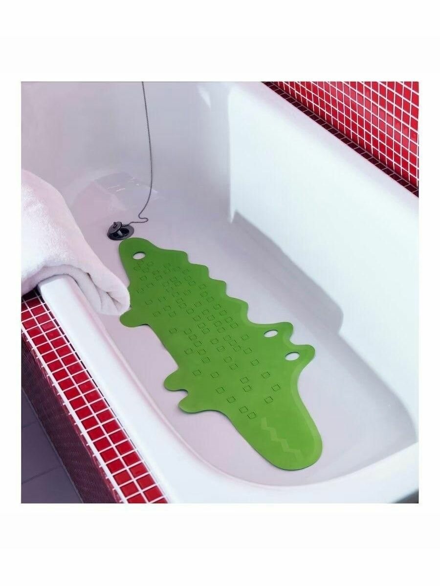 Коврик противоскользящий для ванной 0.90х0.33 м, Коврик, для ванной, каучук, противоскользящий