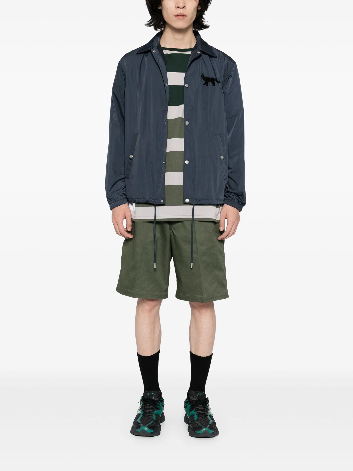 Куртка Maison Kitsune Coach, размер S, серый — фото 1