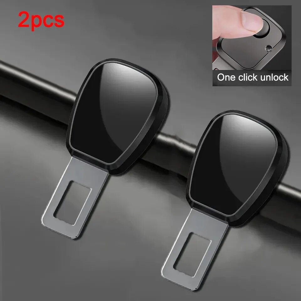 1/2 шт, удлинитель зажима для автомобильного ремня безопасности, удлинитель ремня 2pcs Black