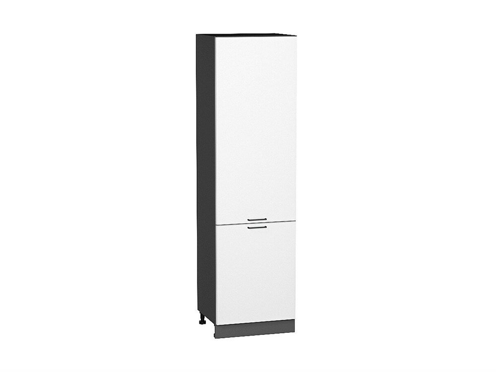VVT Шкаф пенал с 2-мя дверцами Флэт Graphite, White In 2S, 2140, 600 В*Ш*Г 2132*600*574, фасад ЛДСП White In 2S, корпус Graphite White In 2S