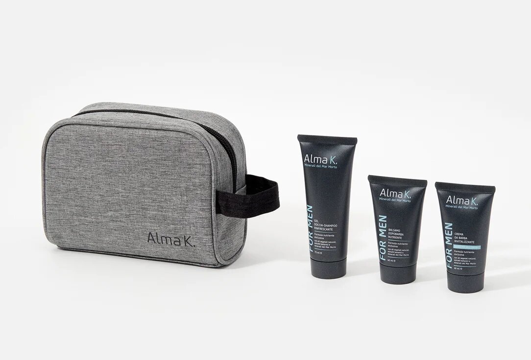 Набор для ухода Alma K "Recharge Men", для лица и тела, 3 предмета