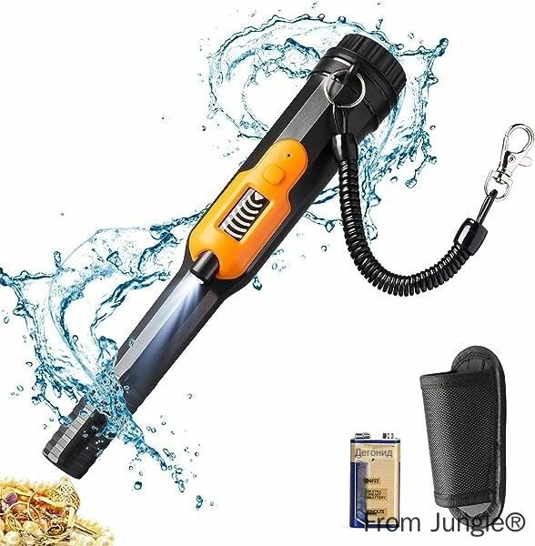 Детектор Металла Металлоискатель Пинпоинтер Ручной точечный искатель с ЖК-дисплеем, полностью водонепроницаемая палочка-указатель IP68, 3 режима -KP