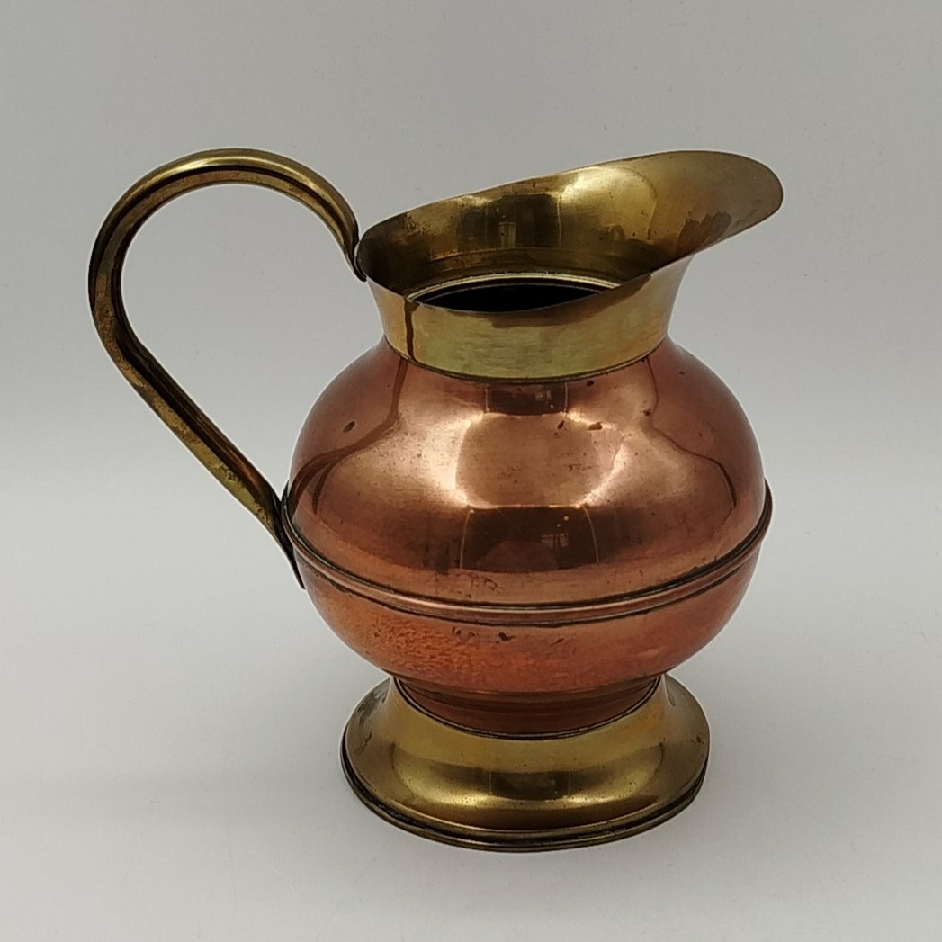 Кувшин миниатюрный (молочник) медного цвета в восточном стиле, латунь, медь