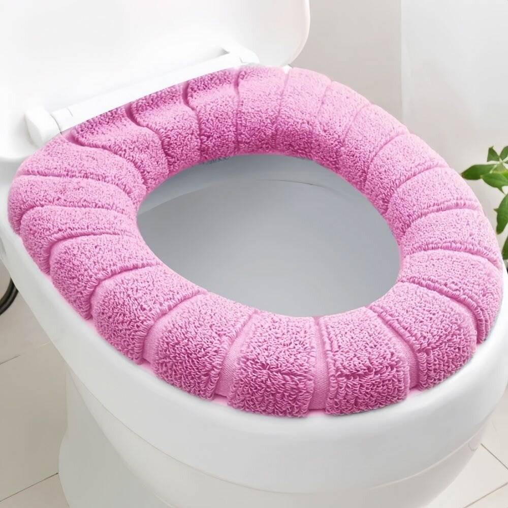 Теплое сиденье для унитаза с мягким чехлом комфорт и гигиена зимой и летом удобное крепление универсальный дизайн