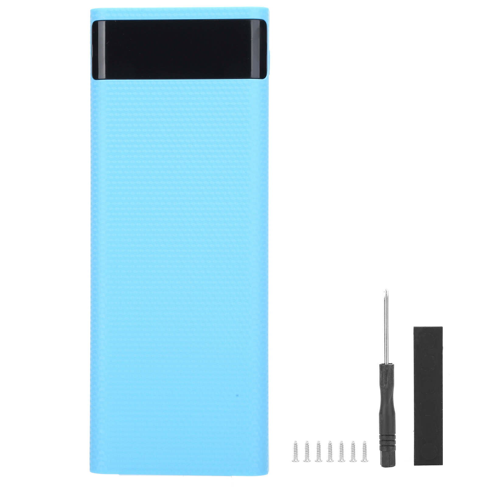 Легкий бокс для хранения 8 аккумуляторов 18650, аксессуар для самостоятельной сборки портативного внешнего аккумулятора (Power Bank), синий.