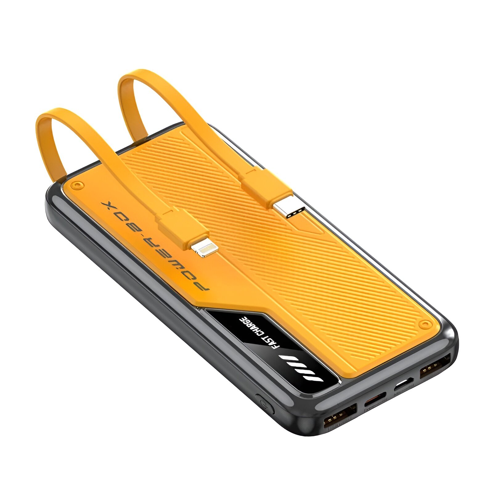 Портативный двухпроводной внешний аккумулятор с супербыстрой зарядкой 120 Вт (желтая)