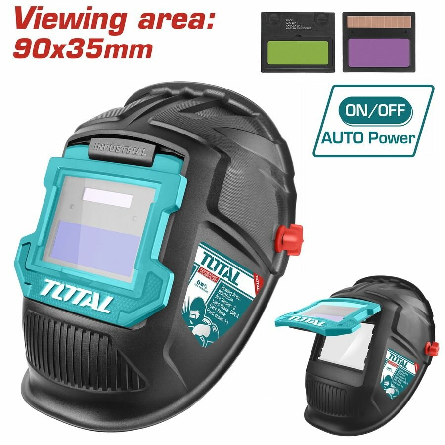Маска сварочная защитная, хамелеон, 4DIN-11DIN, TOTAL TSP9309