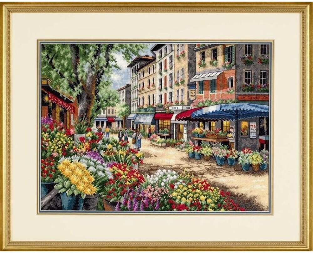 Набор для вышивания крестиком DIMENSIONS 35256 (Paris Market) 38 x 27 см / Импортированный оригинал