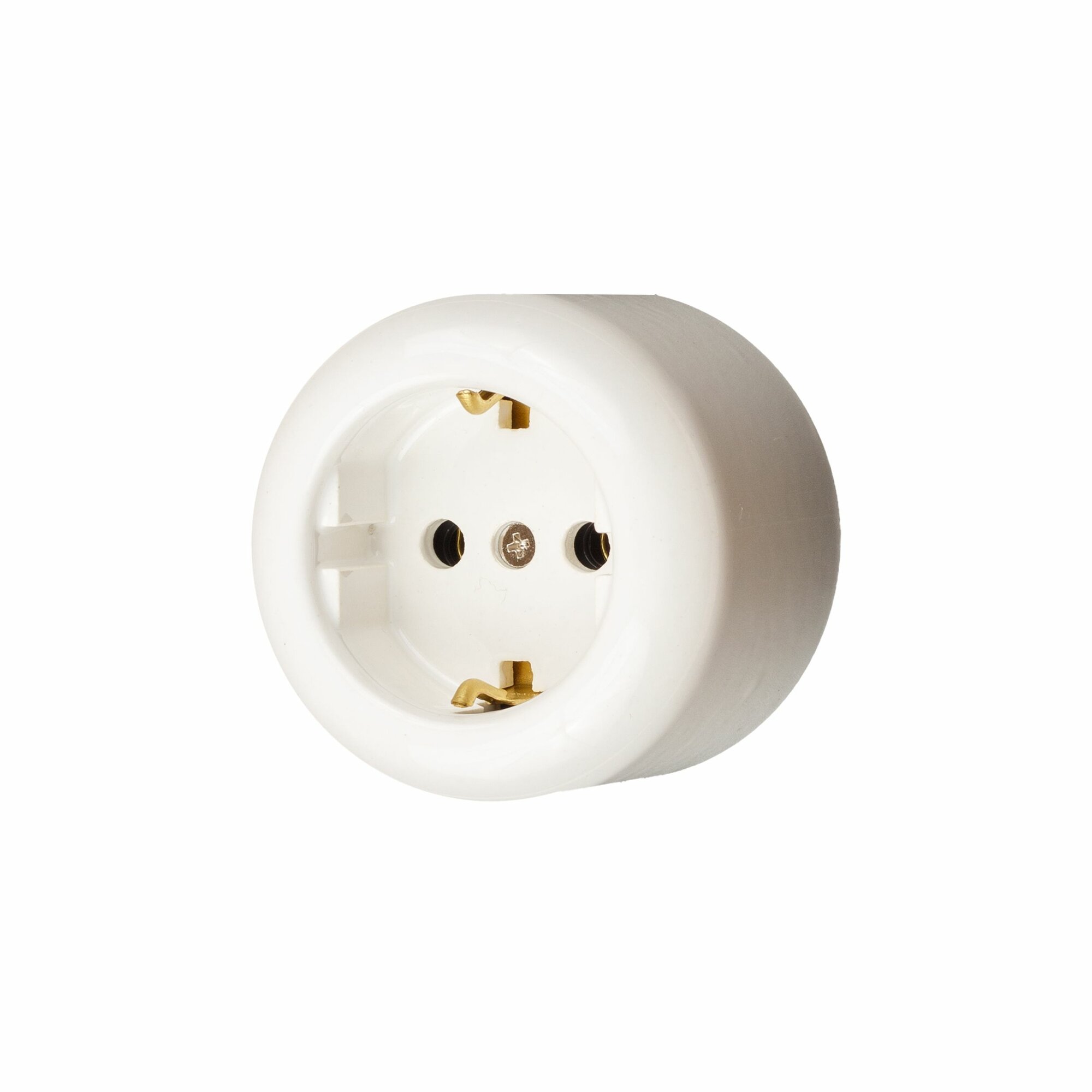 Розетка Jantera 1-местная, 220В, керамика. Цвет Белый