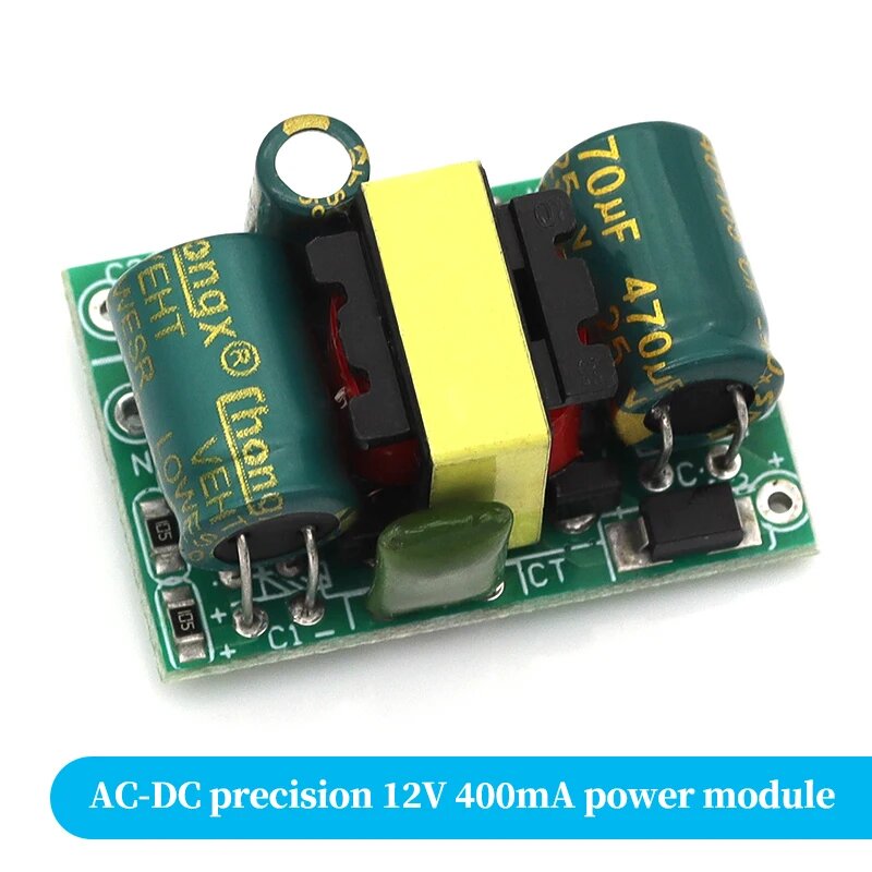 AC-DC понижающий преобразователь 220 В до 12 В 400 мА 1 Pcs, 12V 400mA
