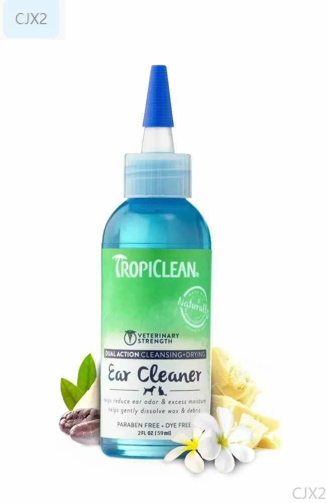 TropiClean TROP-DAEAR Очиститель ушей двойного действия для домашних животных, CJX2-59ml