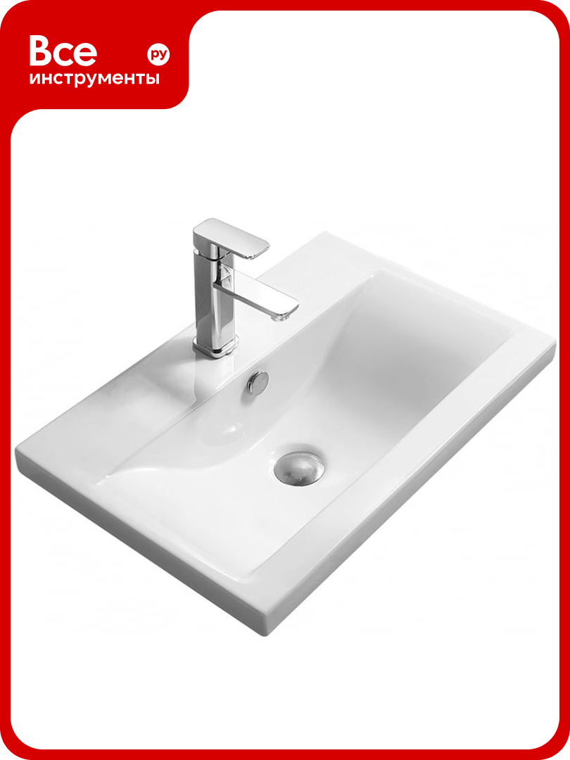 Керамическая раковина Santi Line врезная сверху SL-2101 80