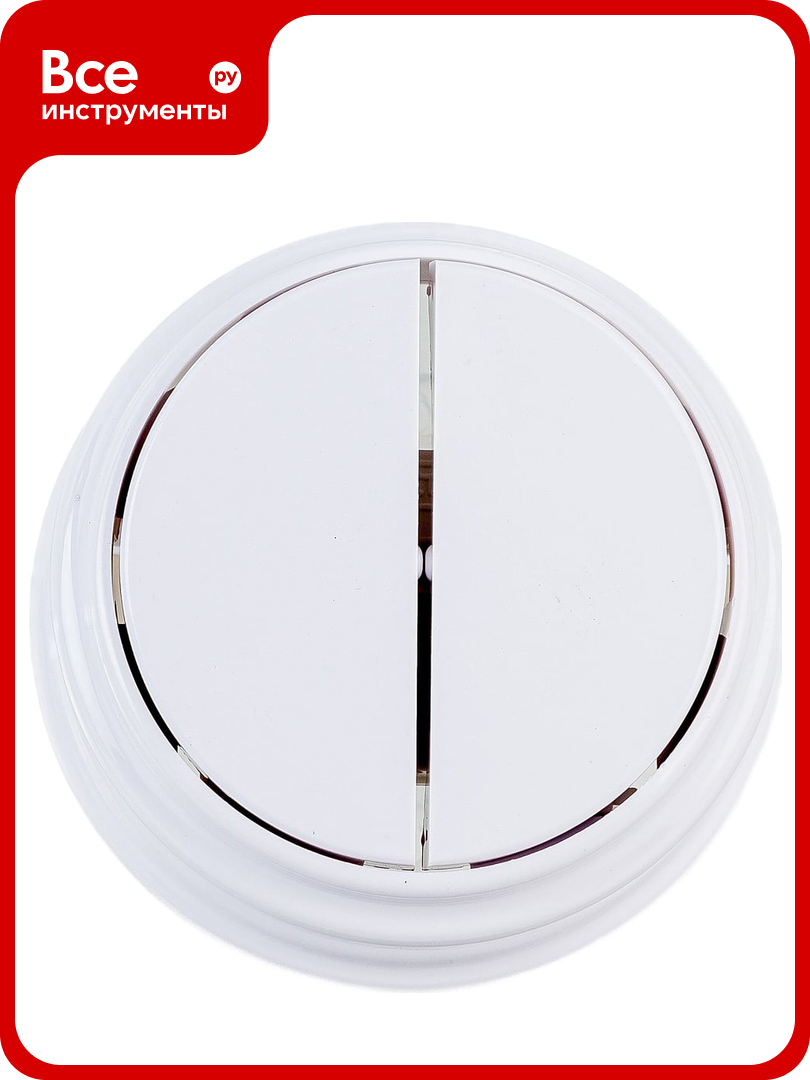 2-клавишный, Bylectrica, выключатель Bylectrica А510-2202 10А открытой установки, серия ретро, белый, А510-2202