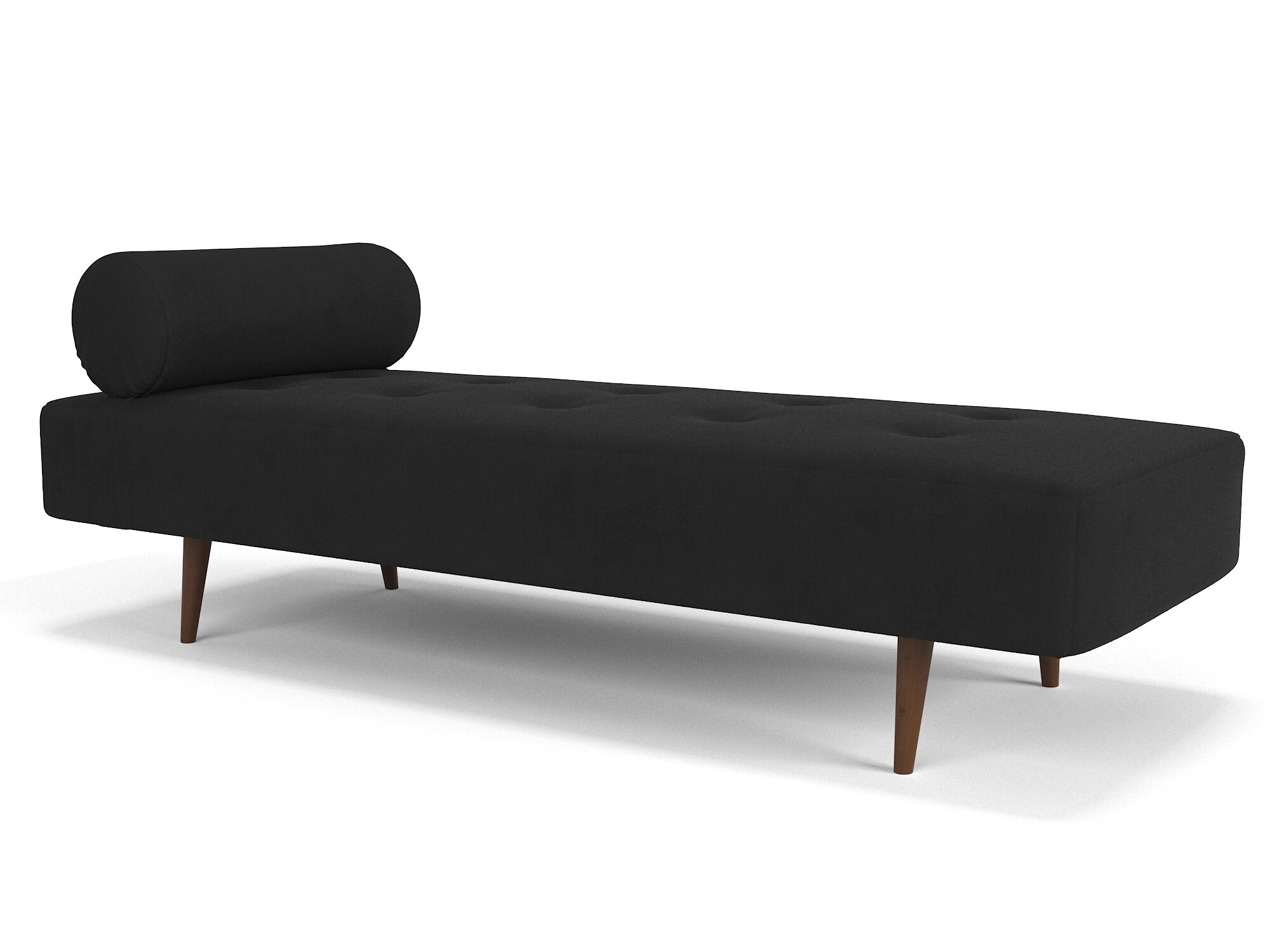 Диван кушетка Soft Element Бо Black, массив дерева, велюр, черный, кушетка кровать, на кухню, в прихожую, садовая