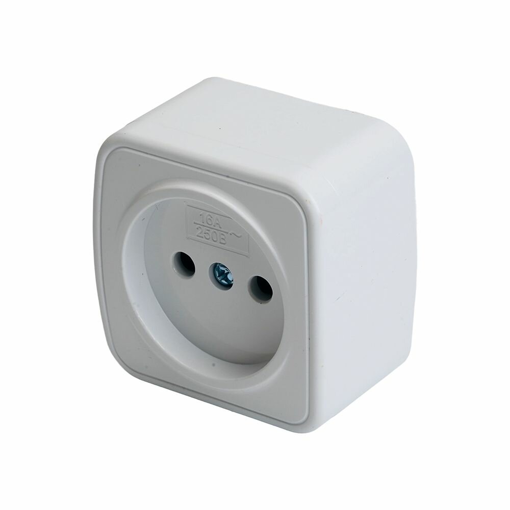 Розетка электрическая / Розетка накладная 250В 16А, белый, Basic Stekker PST10-501-20 50074