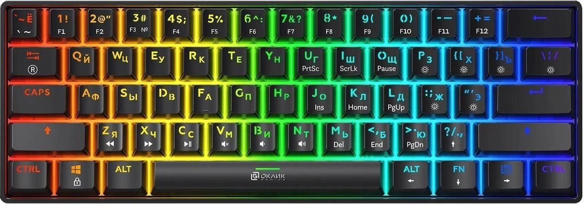 Клавиатура Oklick K713X проводная, USB, черный