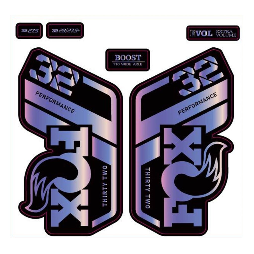 Наклейка на переднюю вилку велосипеда-fox32-3