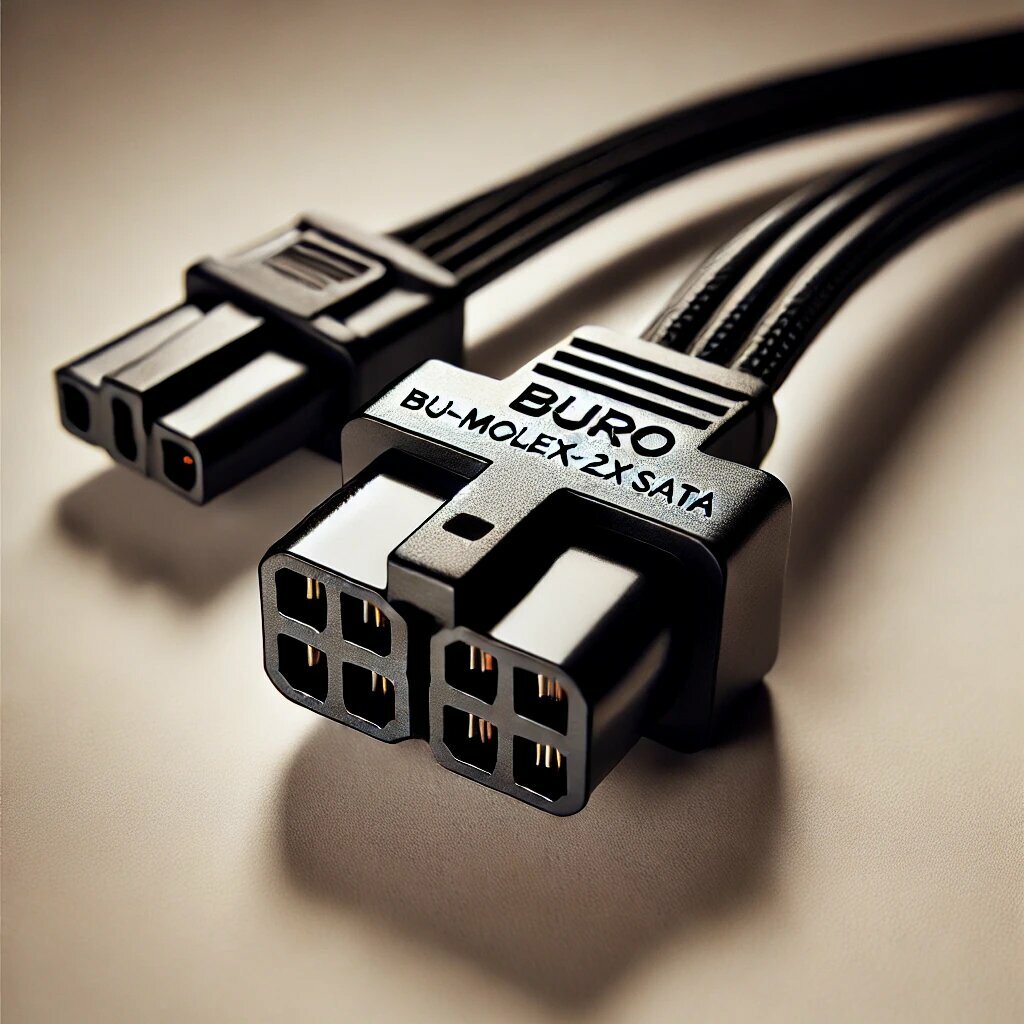 Кабель Buro Molex 8980 SATA (BU-MOLEX-2XSATA)