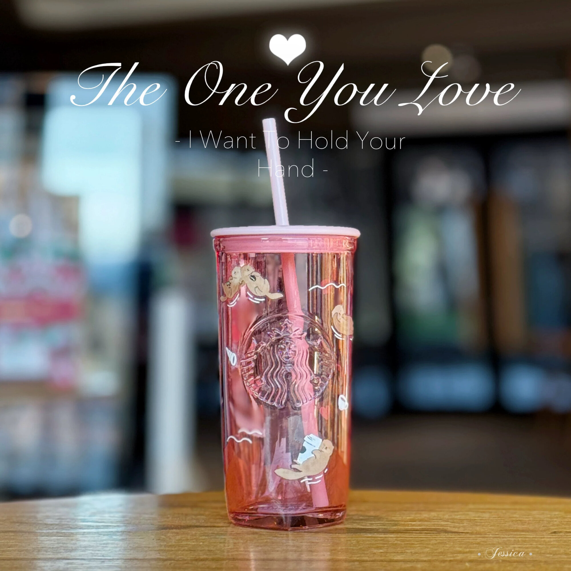 Стакан Starbucks, розовый, стекло, объем 500 мл, подарочная упаковка