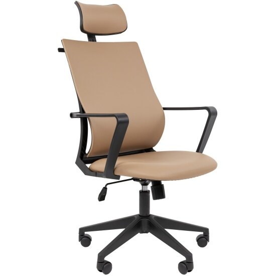 Кресло офисное Chairman 545 Россия экокожа коричневый