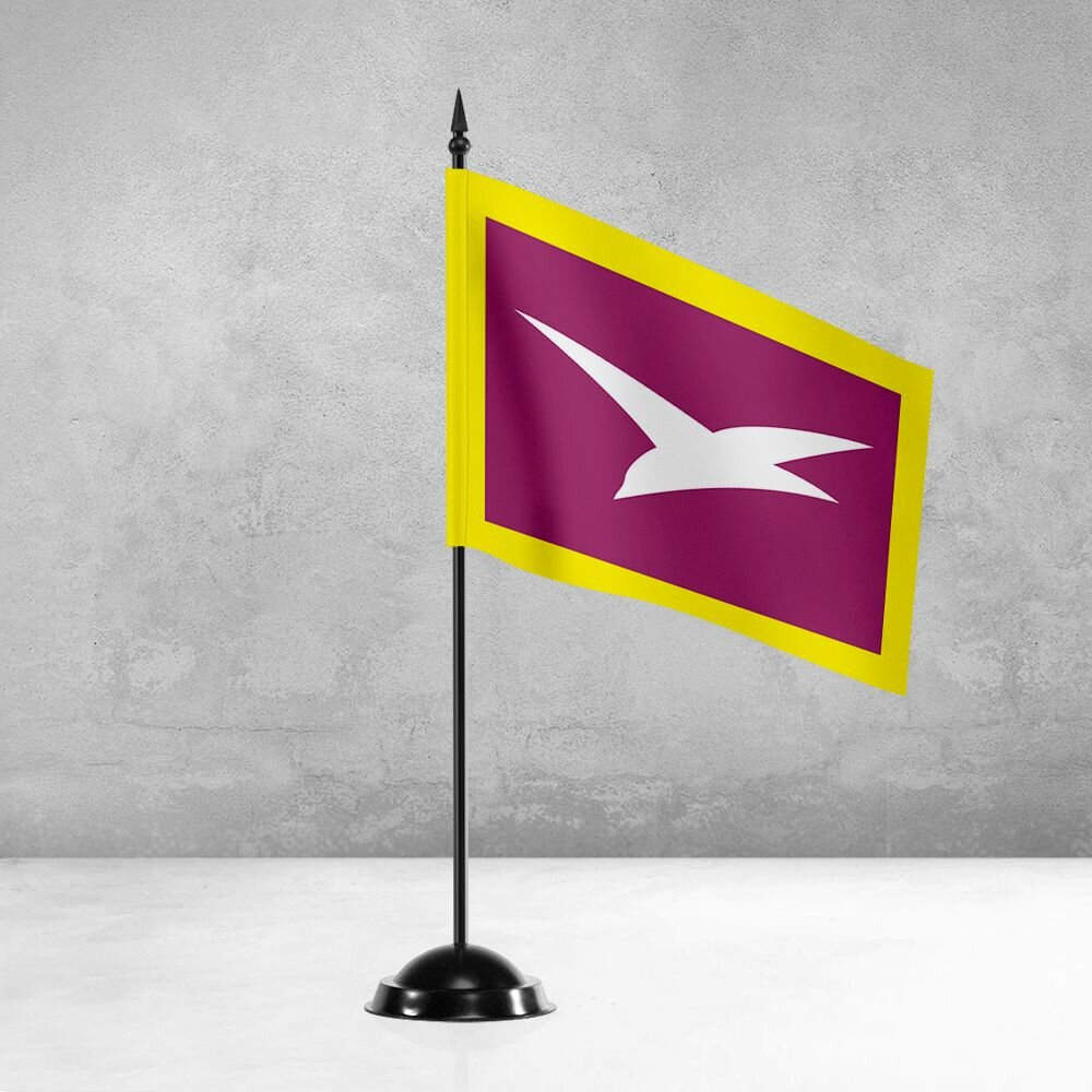 Настольный флаг Чехова на пластиковой черной подставке