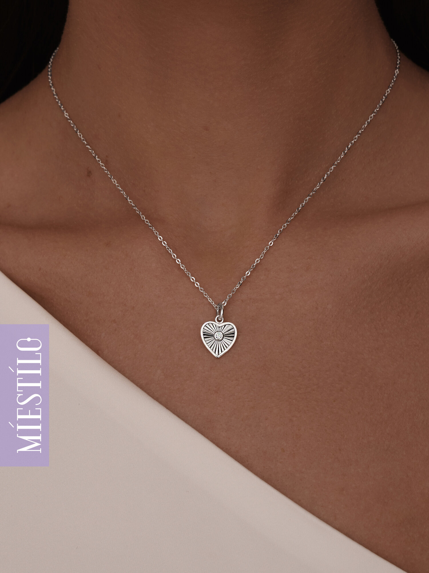 Колье, серебро, 925 проба, родирование