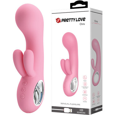 Baile Pretty Love Valentine, светло-розовый Вибратор с клиторальным стимулятором