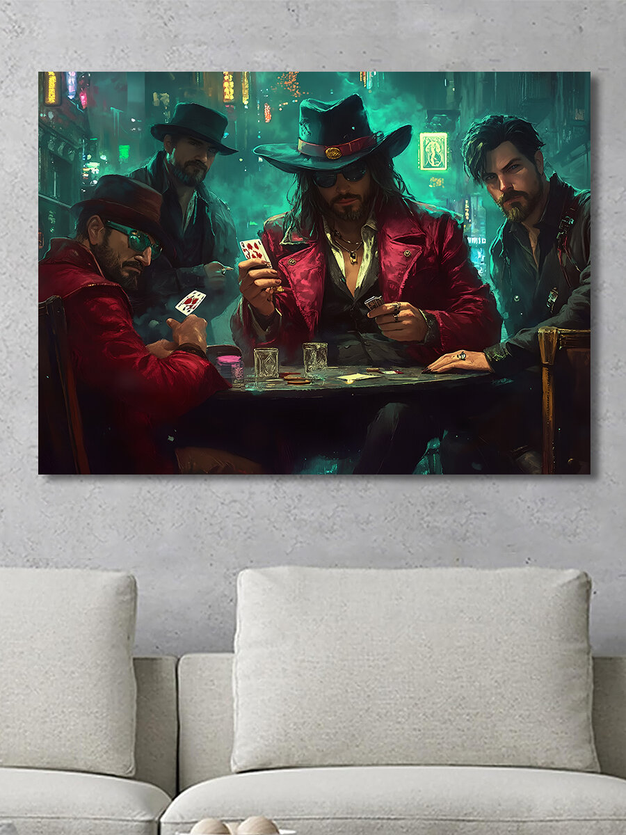 Картина интерьерная - "Гангстеры, мафия", 60х80 см.