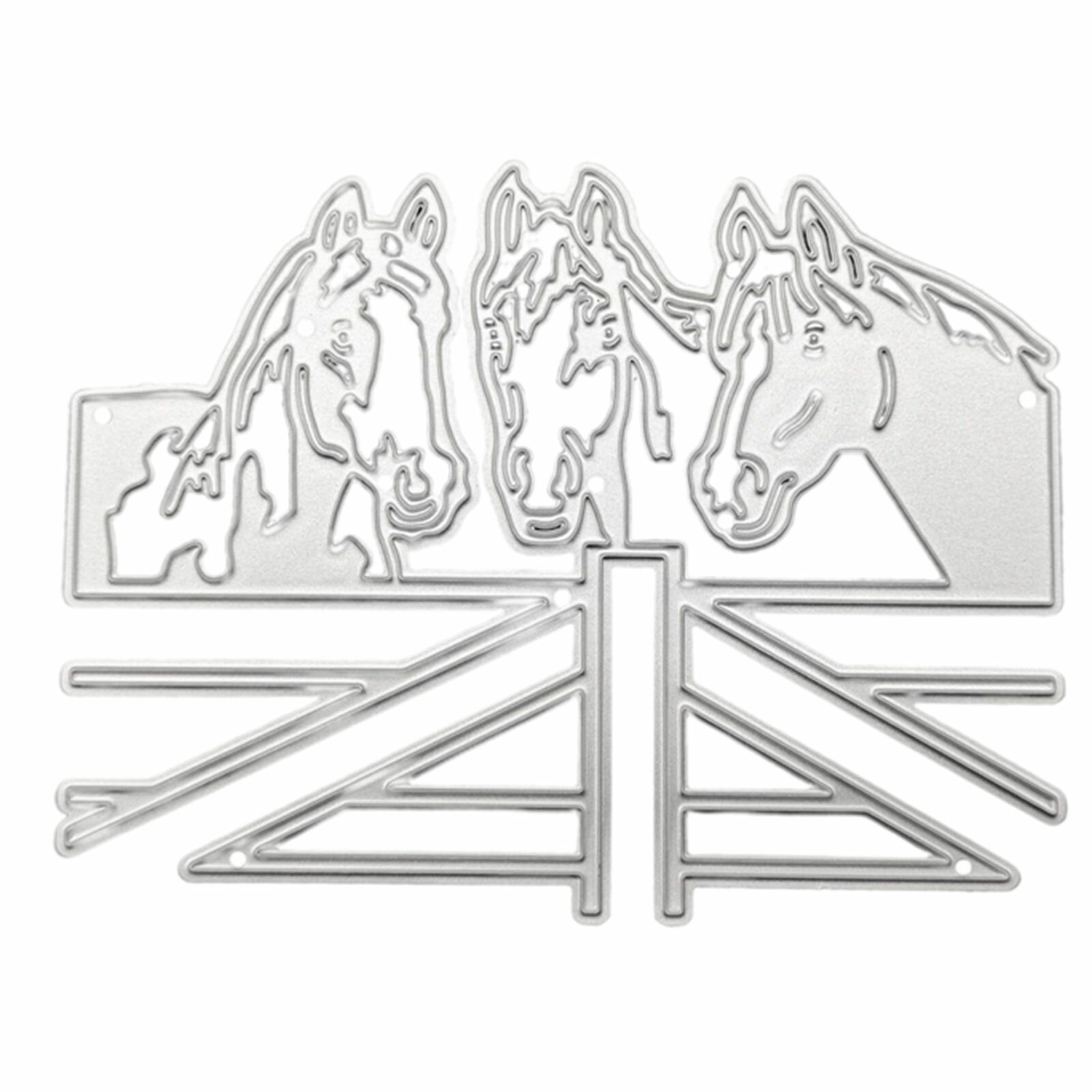 Шаблоны для вырубки с изображением лошади для декоративного тиснения бумаги для изготовления открыток и скрапбукинга