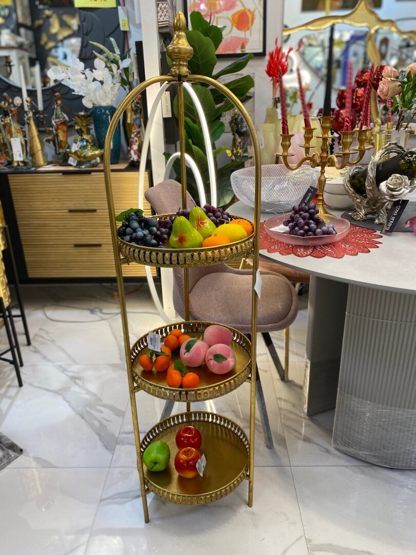 Этажерка для фруктов Эфиопия Casaentera CE04-57-212 золото 360х350х1280