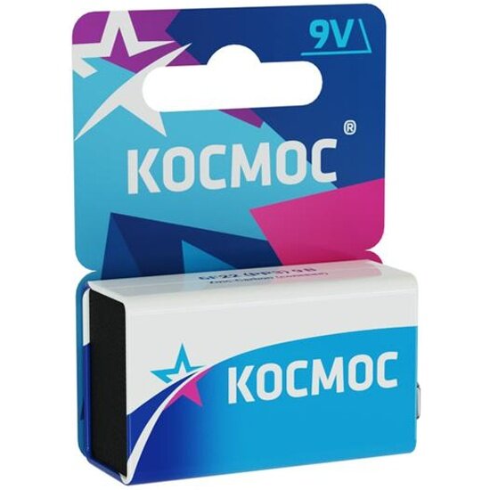 Элемент питания солевой Космос Электро Космос "крона" 6F22 (блист.1шт), KOC6F221BL