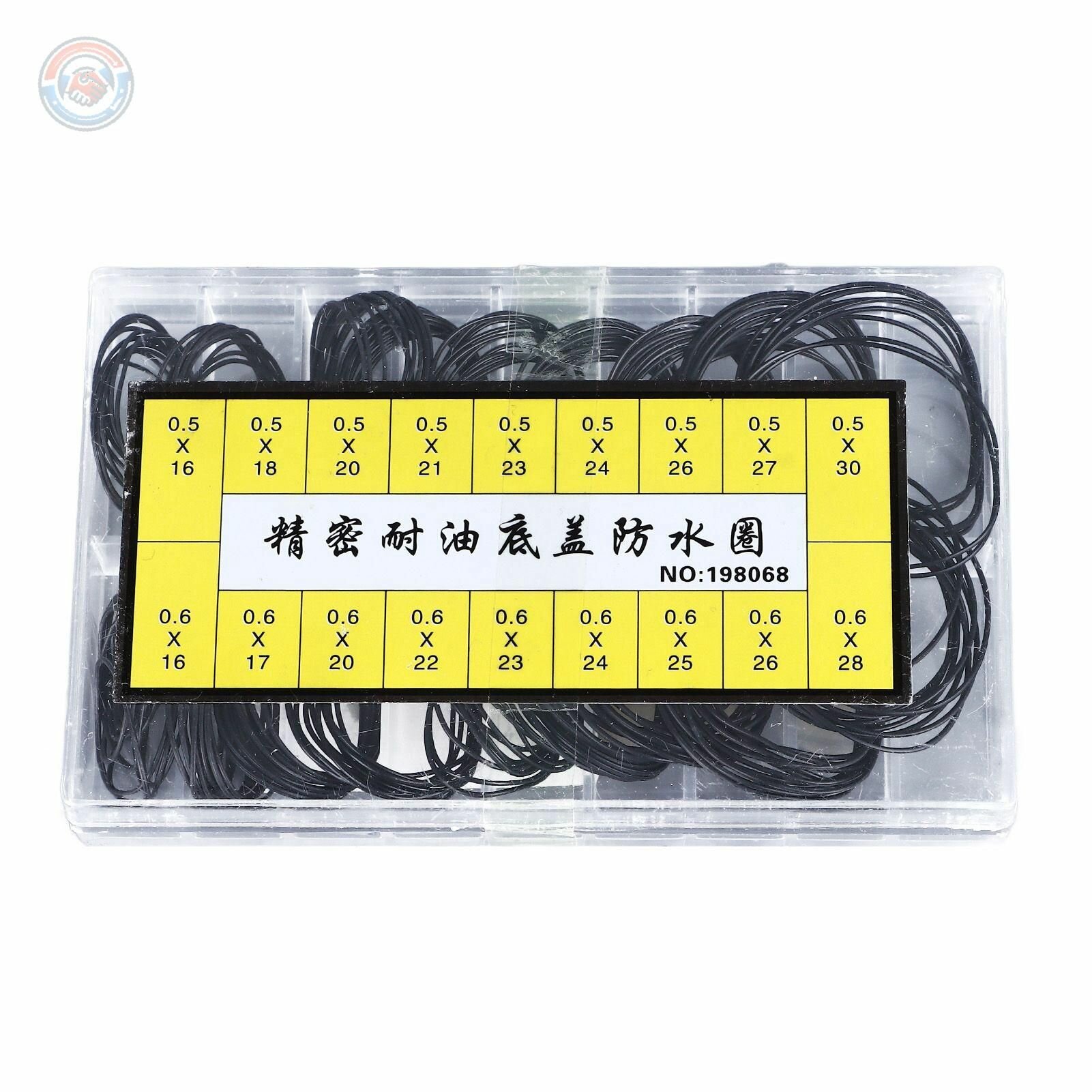 Набор из 180 O-образных резиновых прокладок для часов, водонепроницаемые уплотнительные кольца 0.5 и 0.6 мм, универсальный ремкомплект для задней крышки, набор часовщика