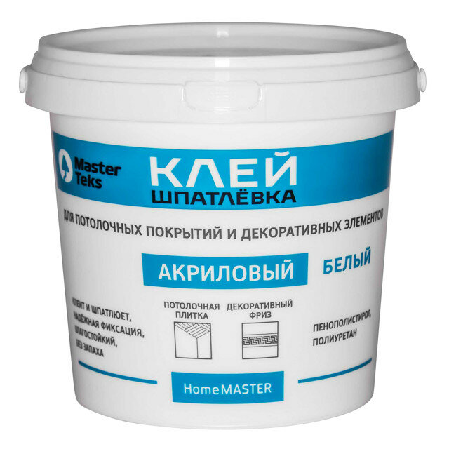 Клей-шпатлевка MASTERTEKS HM акриловый 1,7кг белый, арт.9752924