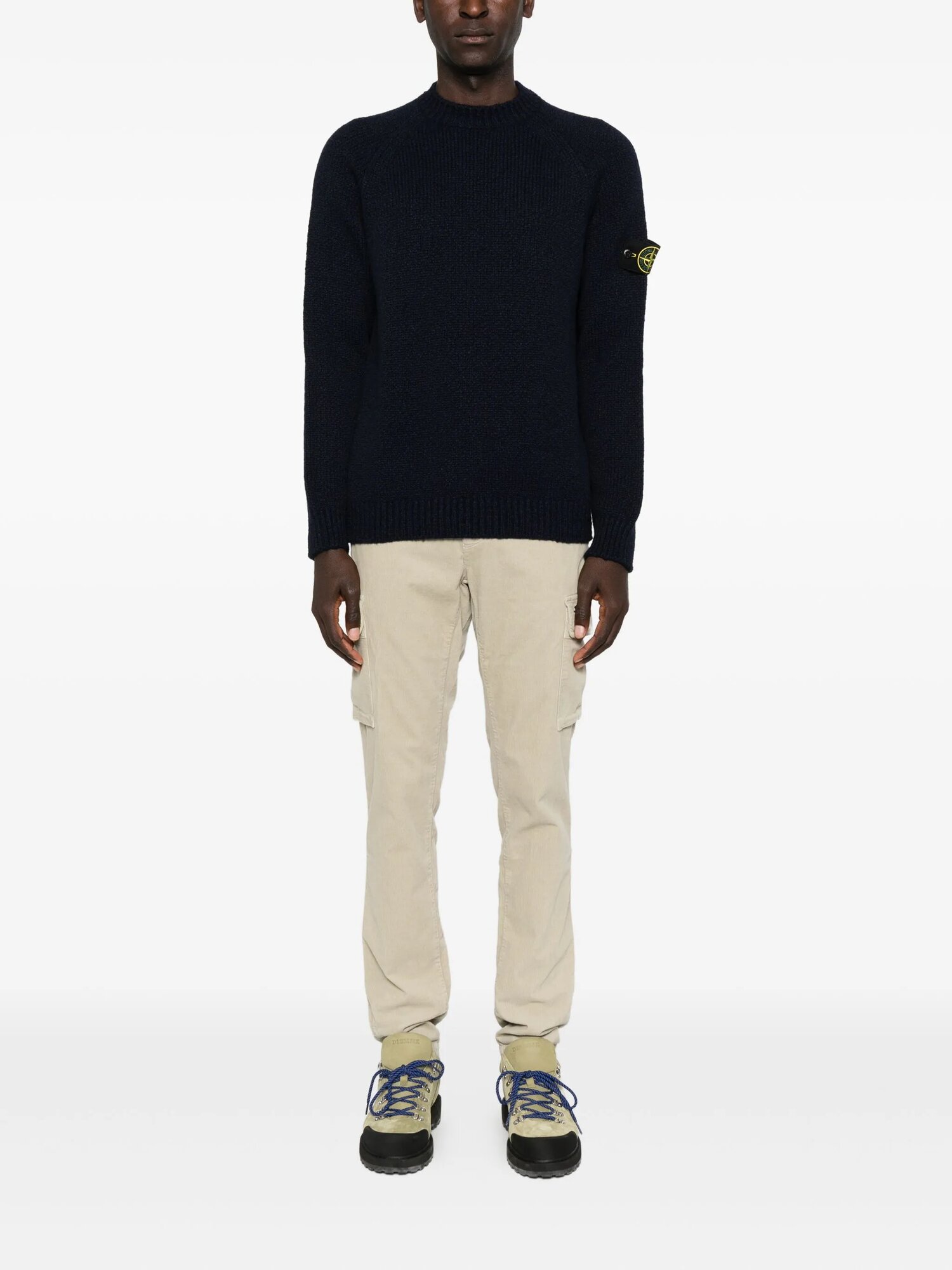 Свитер Stone Island Crew-neck wool sweater, размер M, , синий — фото 1