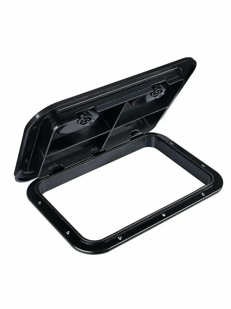 Люк судовой квадратный черный 440х315 мм (люк палубный, смотровой, горловины, иллюминатора, ящика)