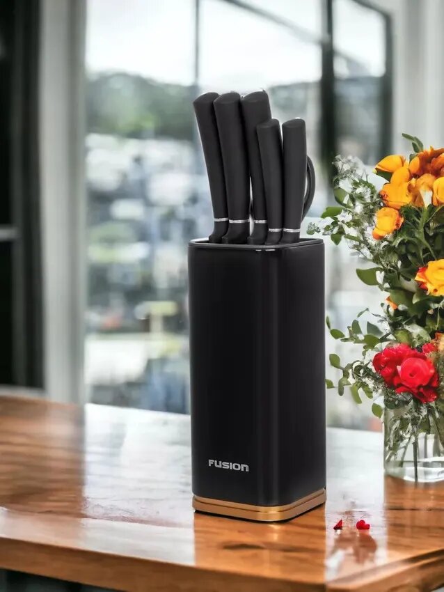Набор ножей Fusion SKSS6103, черный, нержавеющая сталь, 5 шт