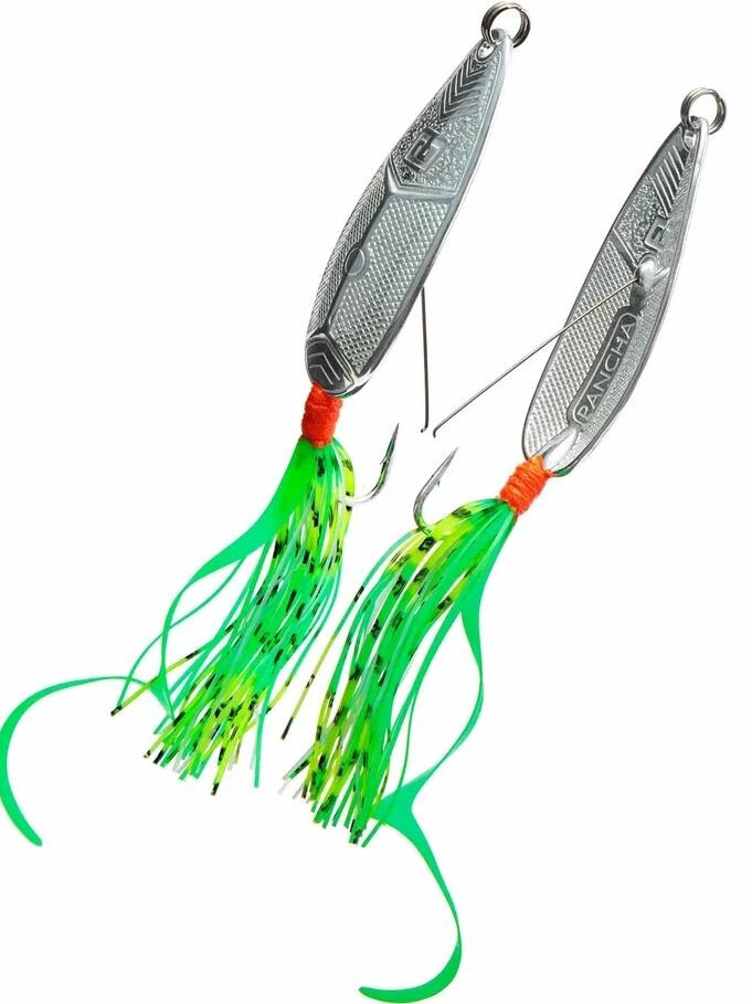 Блесна литьевая из латуни на щуку, покрыта золотом и серебром RB Панча "незацепляйка" 15гр - 1